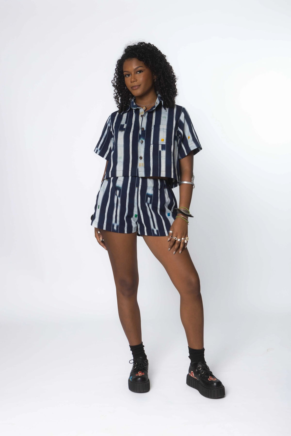 Blue Bubble Femme Shorts | Threaded Tribes