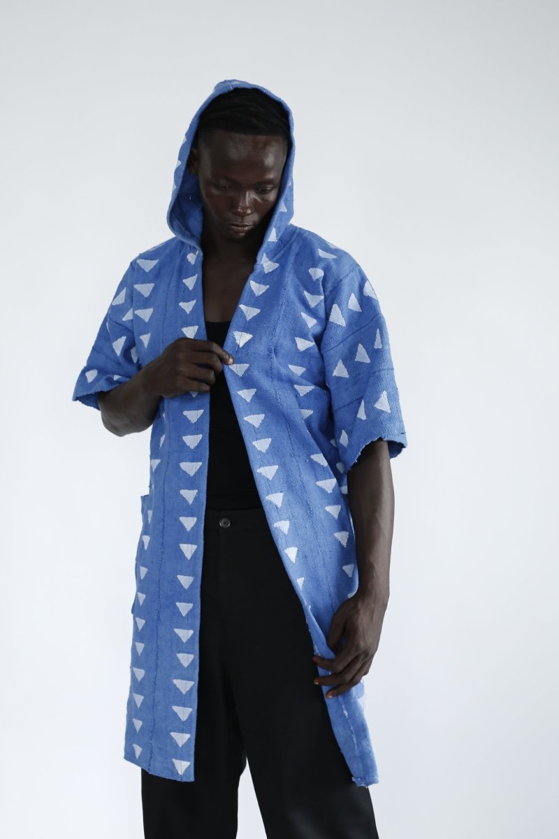 Cloud Hooded Bogolan Cloak (Pre-Order) | Threaded Tribes