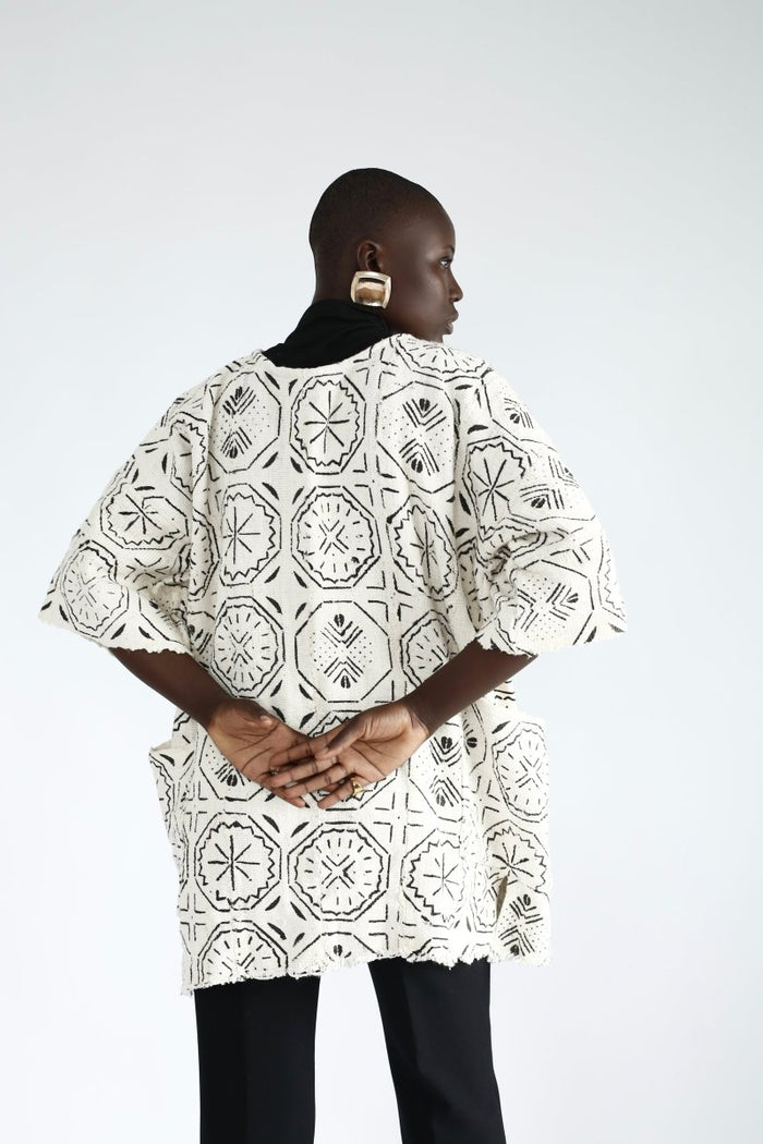 Moon Veil Bogolan Cloak | Threaded Tribes