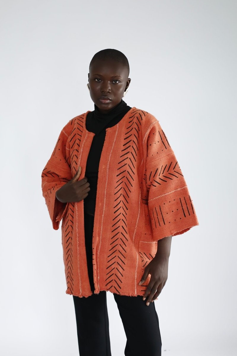 Peach Tree Bogolan Cloak (Pre-Order) – Threaded Tribes